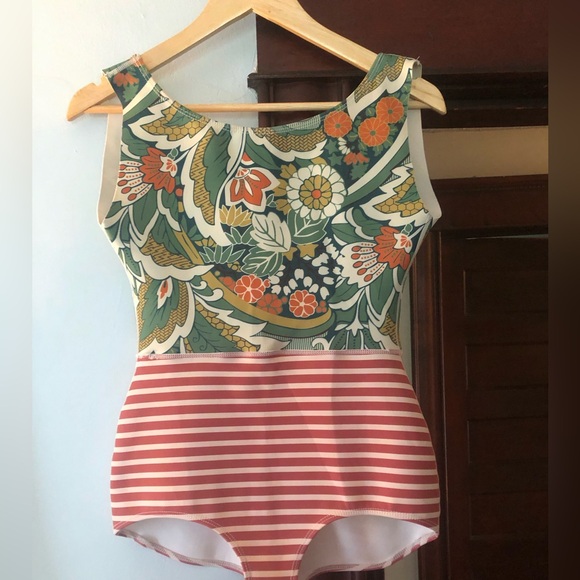 Seea | Swim | Seea Made In Los Angeles Floral And Striped Body Suit ...